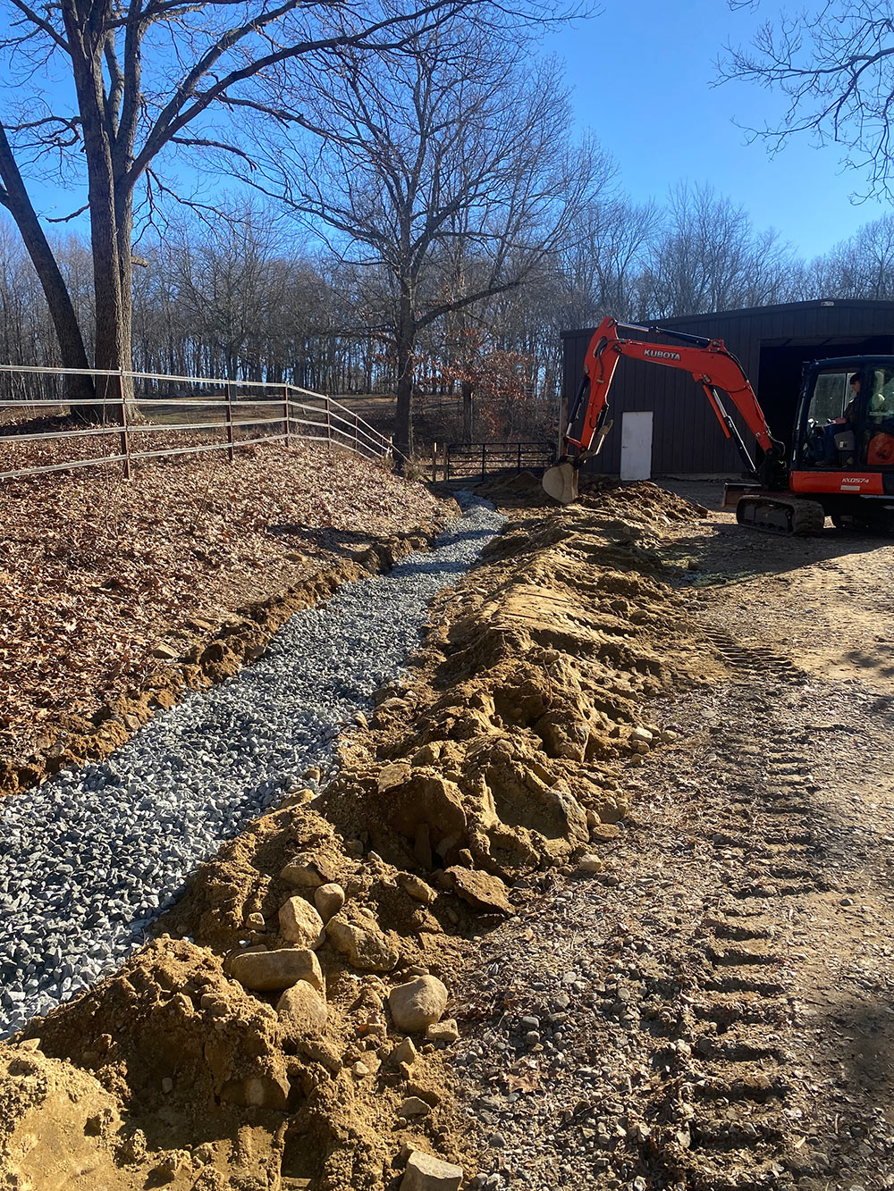 Horse Farm Drainage Project - Lebanon CT - Drainage Septic Pros